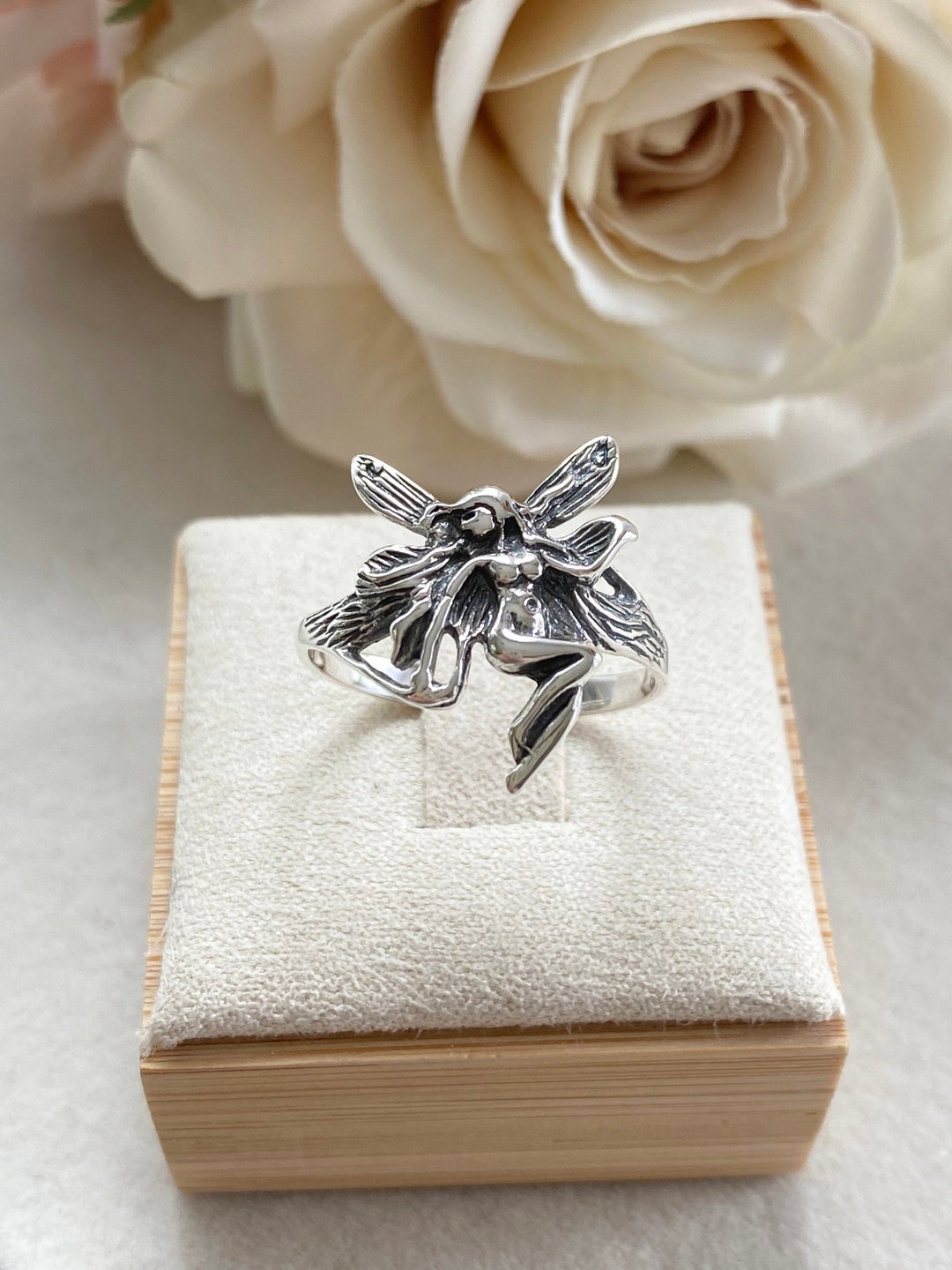 Sterling Silver Fairy Ring. Fairy Jewelry, Luck Jewelry, Gift for Her ...