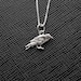 Tiny Raven Sterling Silver Necklace. Raven Jewelry, Dainty Raven ...