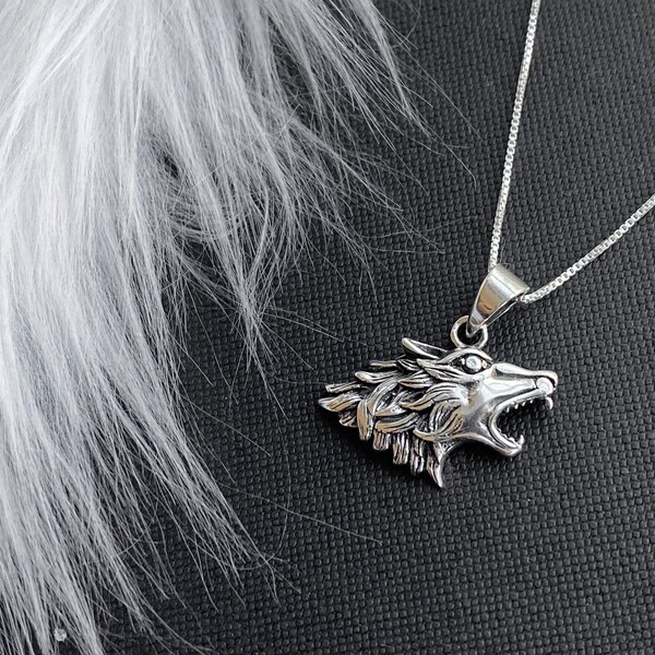 Viking Wolf Fenrir Head Necklace - Etsy