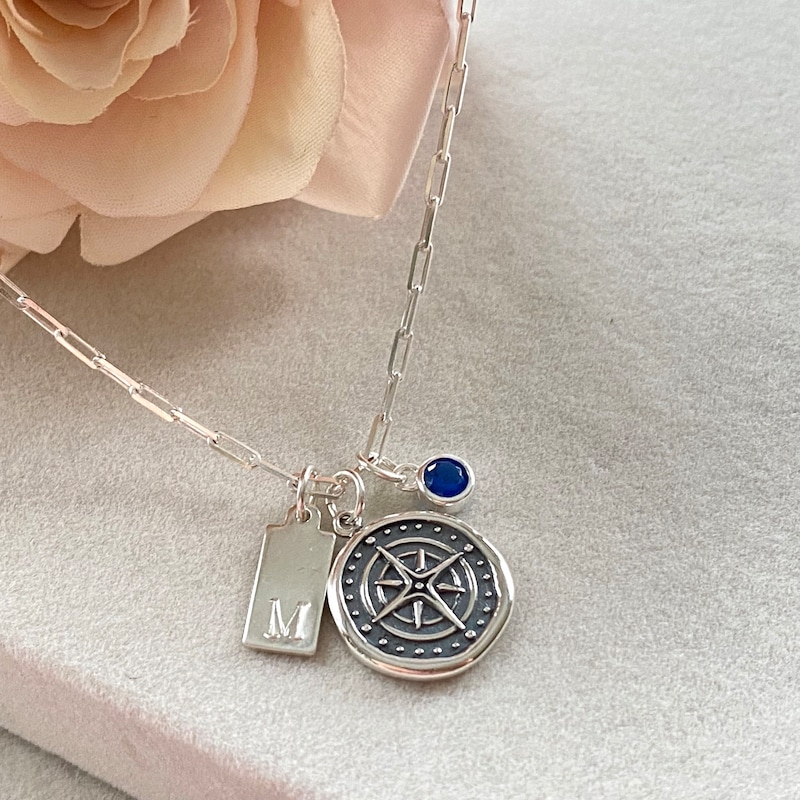 Compass Necklace - Etsy