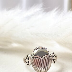 Sterling Silver Scarab Ring. Scarab Jewelry, Egyptian Jewelry, Beetle ...