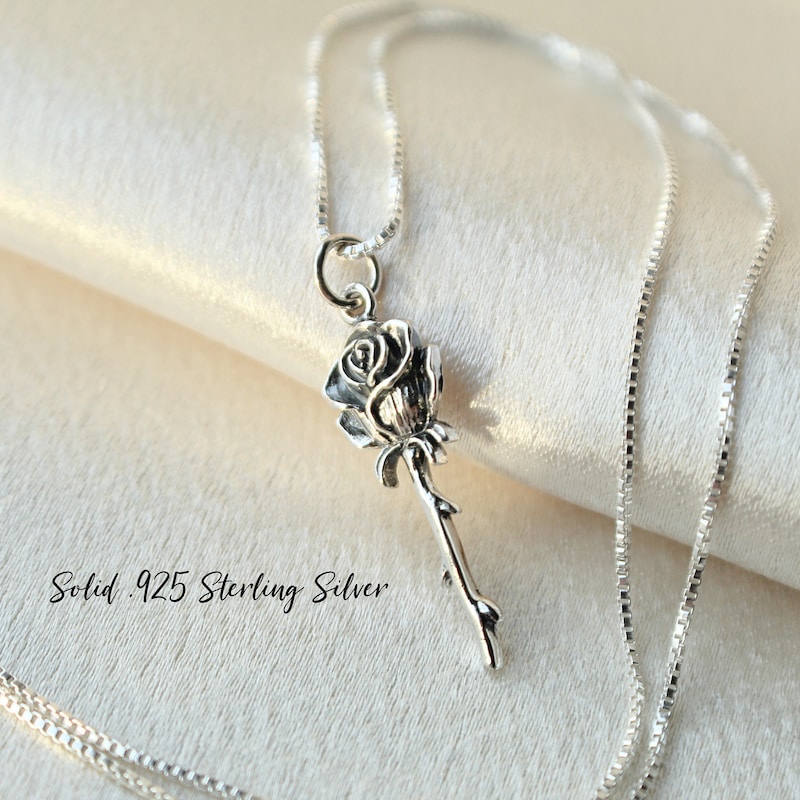 Rose Necklace - Etsy