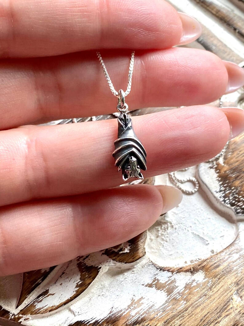 Sterling Silver or Gold Bat Necklace Your Choice. Bat Jewelry - Etsy