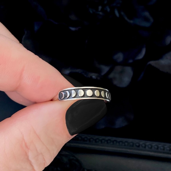 Moon Phase Ring - Etsy