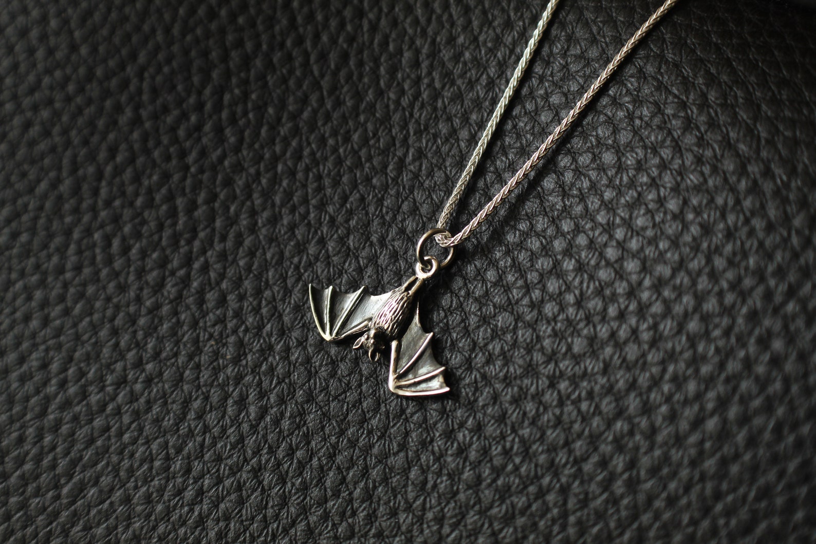 Sterling Silver Bat Necklace. Bat Jewelry Fruit Bat Vampire | Etsy