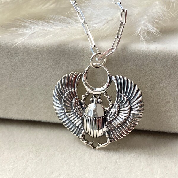 Silver Scarab - Etsy
