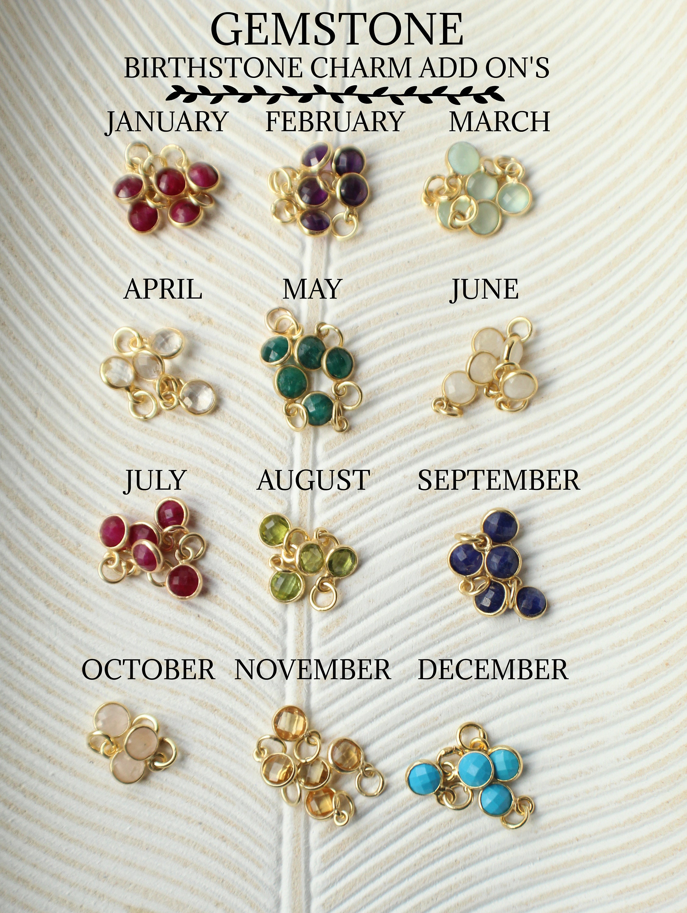 Birthstone Gemstone Add On-minimalist Tiny . Sterling Silver - Etsy