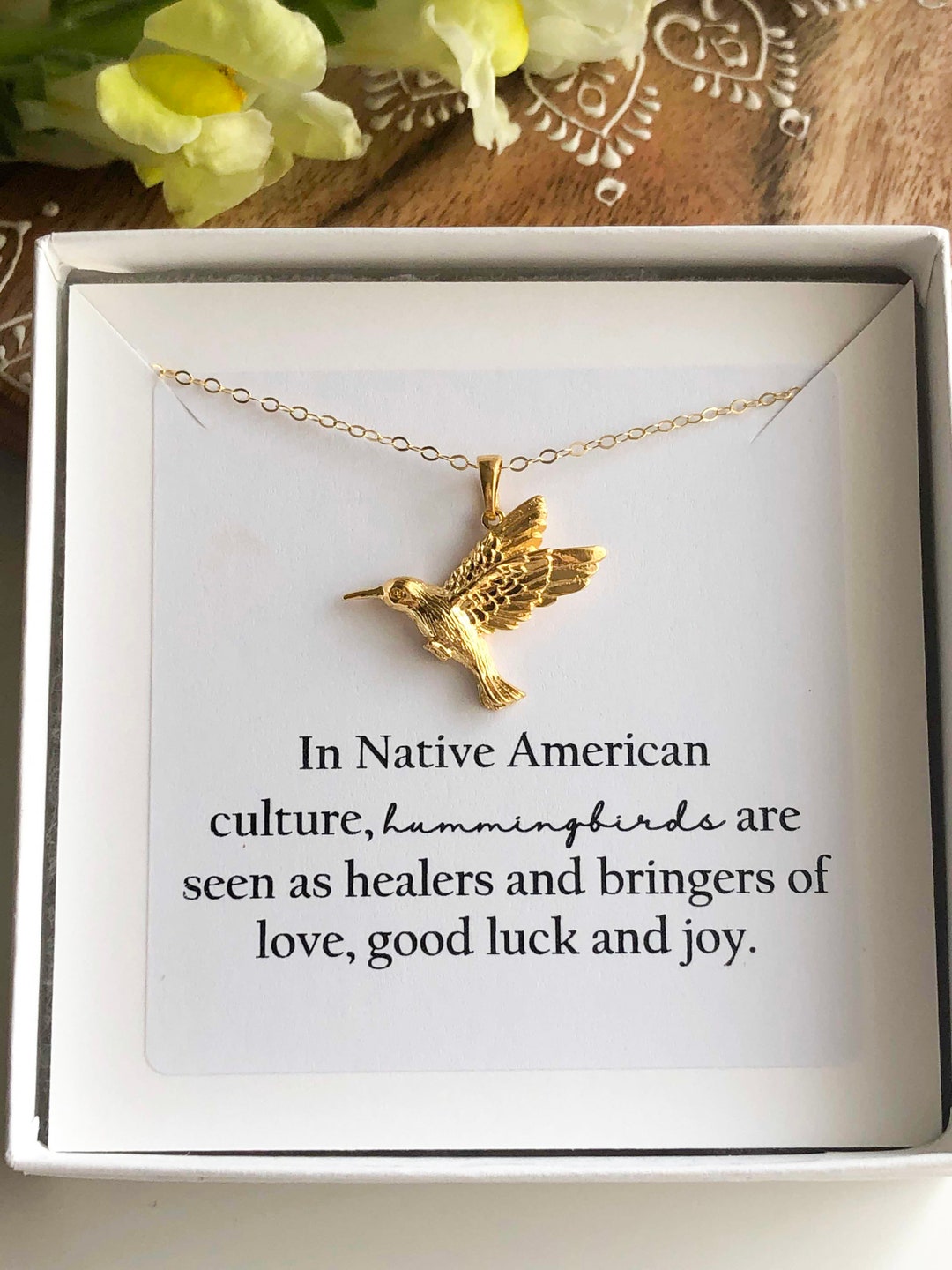 Gold Filled Hummingbird Necklace. Gold Filled Jewelry, Bird Jewelry ...