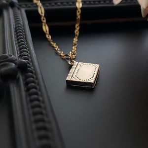 Sterling Silver or Gold Filled Book Necklace: Librarian, Teacher ...