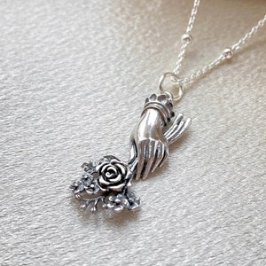 Sterling Silver Cottage Core Botanical Flower Necklace. Botanical ...