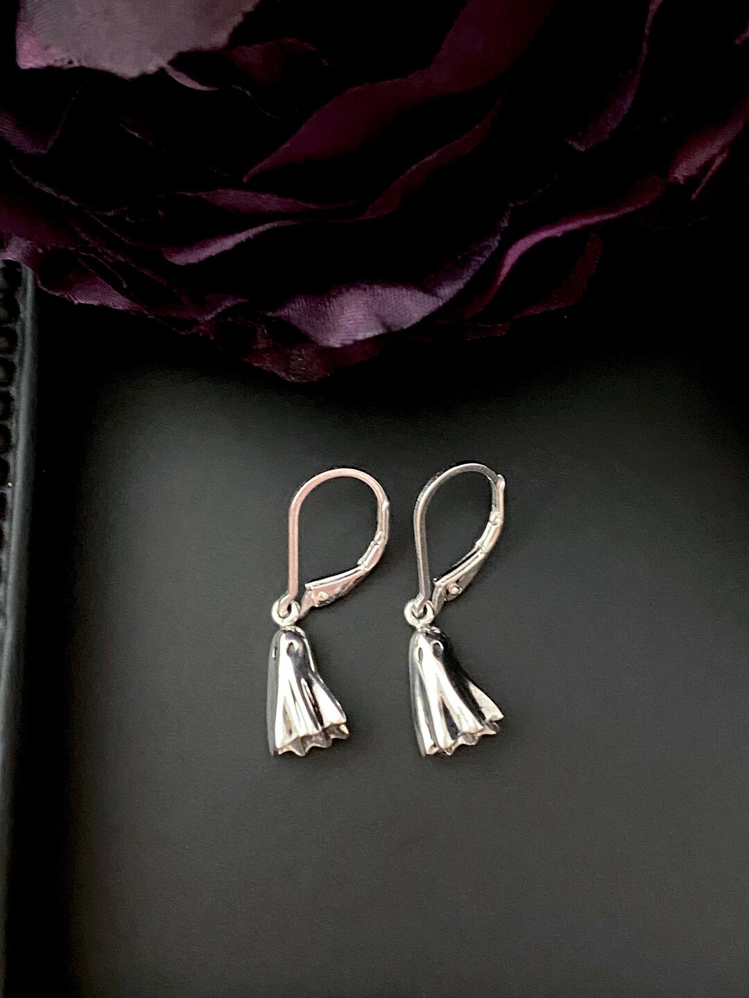Sterling Silver Ghost Earrings: Halloween Spectre Jewelry - Etsy