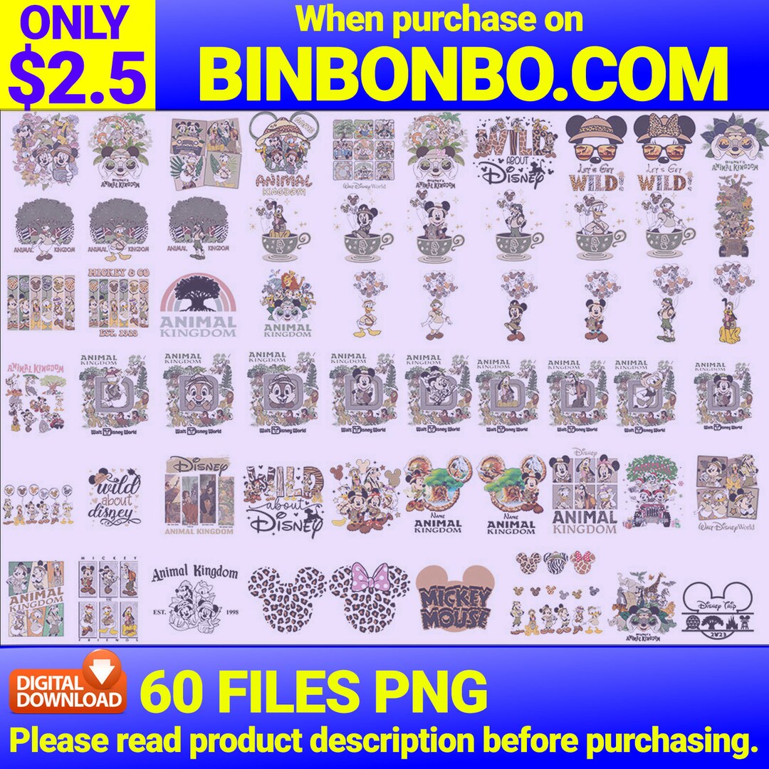 60 Mega Animal Kingdom Bundle Png, Mouse and Friends, Magical Kingdom ...