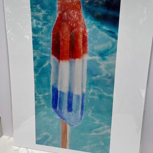 Patriotic Popsicle Bomb Pop Art ARCHIVAL PRINT - Etsy