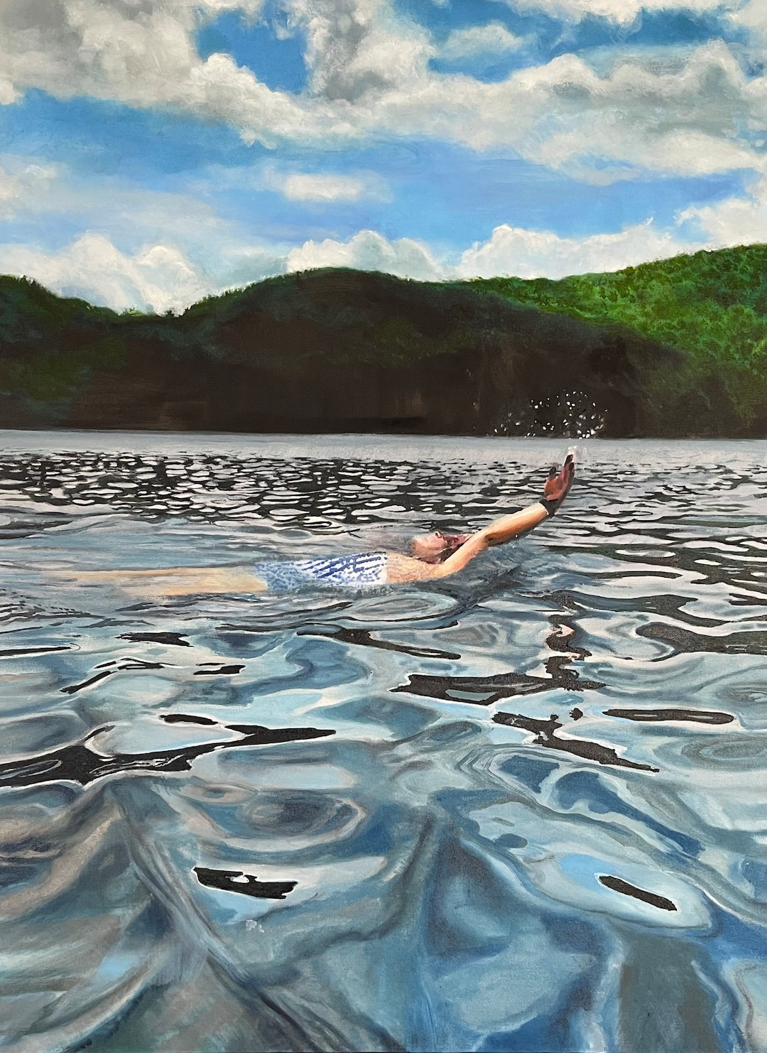 Underwater Swimming Art- Backstroke- ARCHIVAL PRINT - Etsy