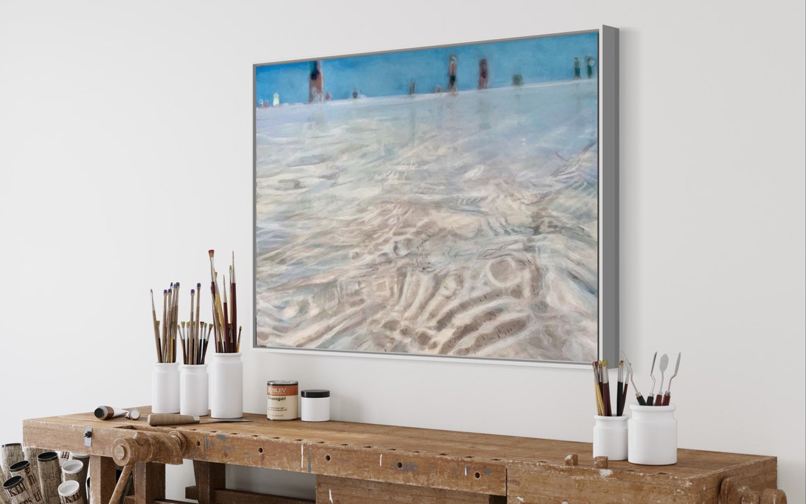 At the Beach Modern Beach Painting Original Oil Painting - Etsy