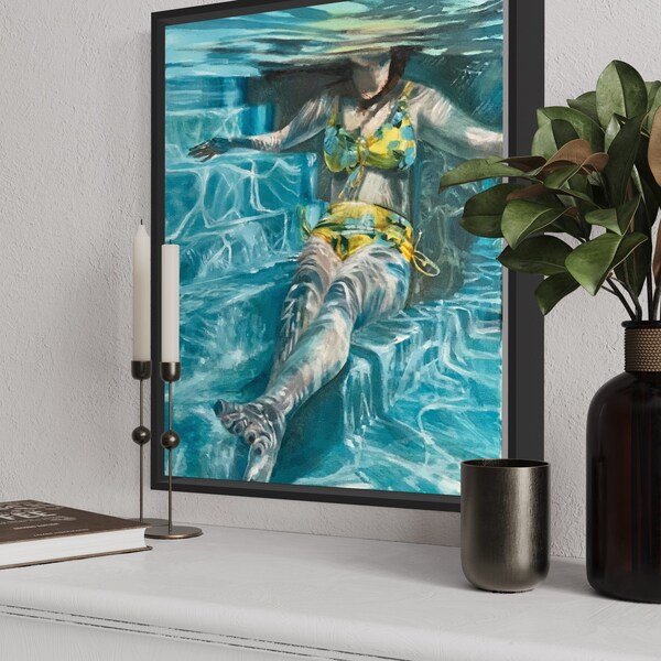 Swimming Art - Etsy