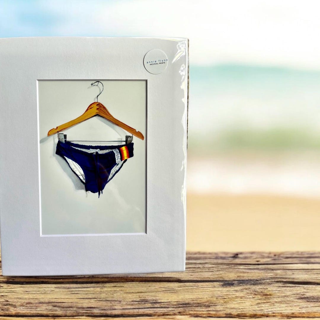 Swimming Suit Art- His 4- Speedo- ARCHIVAL PRINT - Etsy