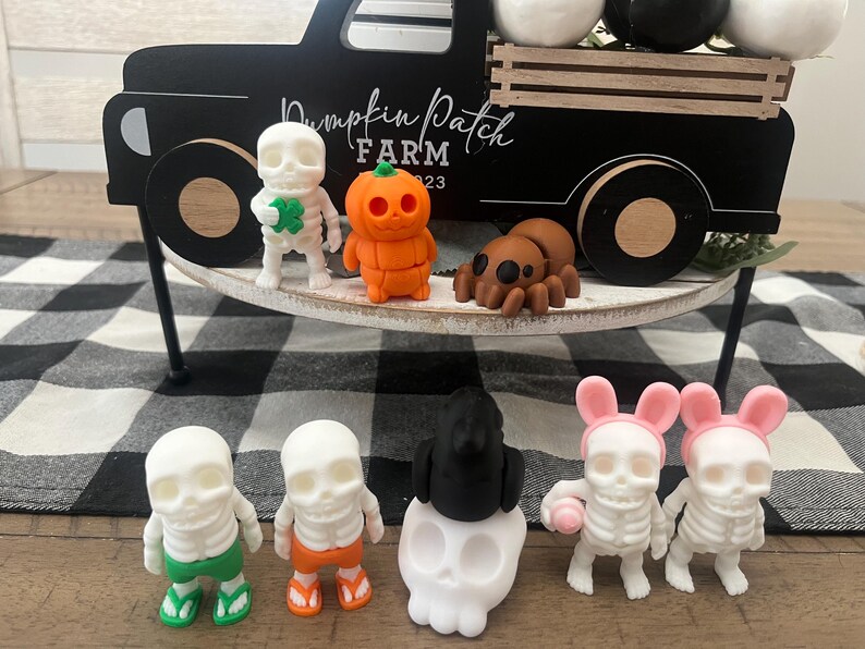 Halloween Articulated 3D Print Mini Figures - Etsy