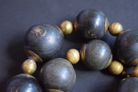 Chunky Necklace, Chunky Choker, Chunky Wood Choker, L… - Gem