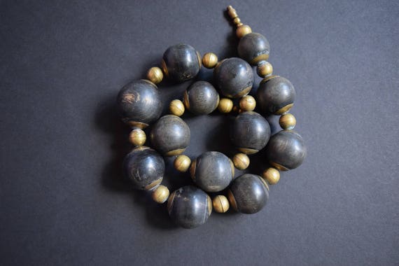 Chunky Necklace, Chunky Choker, Chunky Wood Choker, L… - Gem