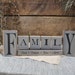 Family Block Set Custom With Names- 7 Pieces All Wood Rustic Style ...