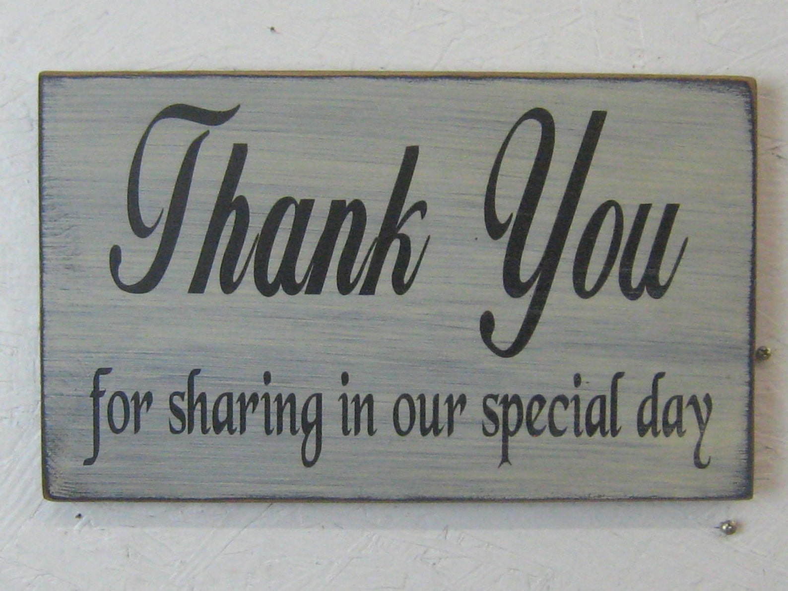 Thank You for Sharing in Your Special Day Rustic Style Sign - Etsy