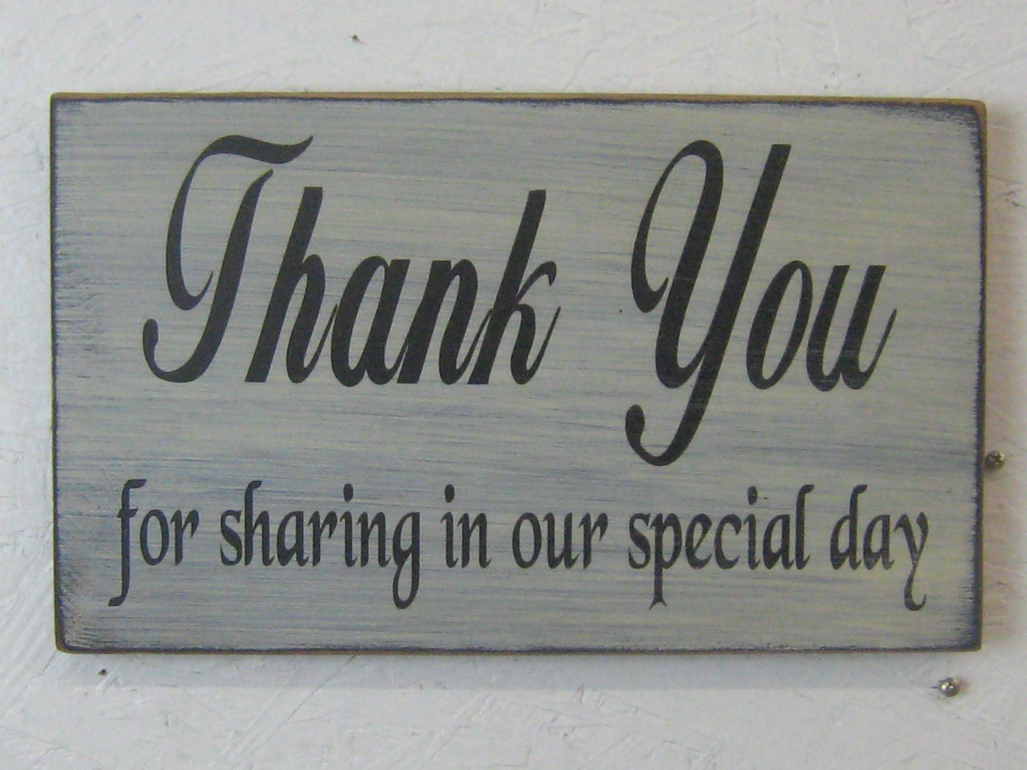 Thank You for Sharing in Your Special Day Rustic Style Sign - Etsy