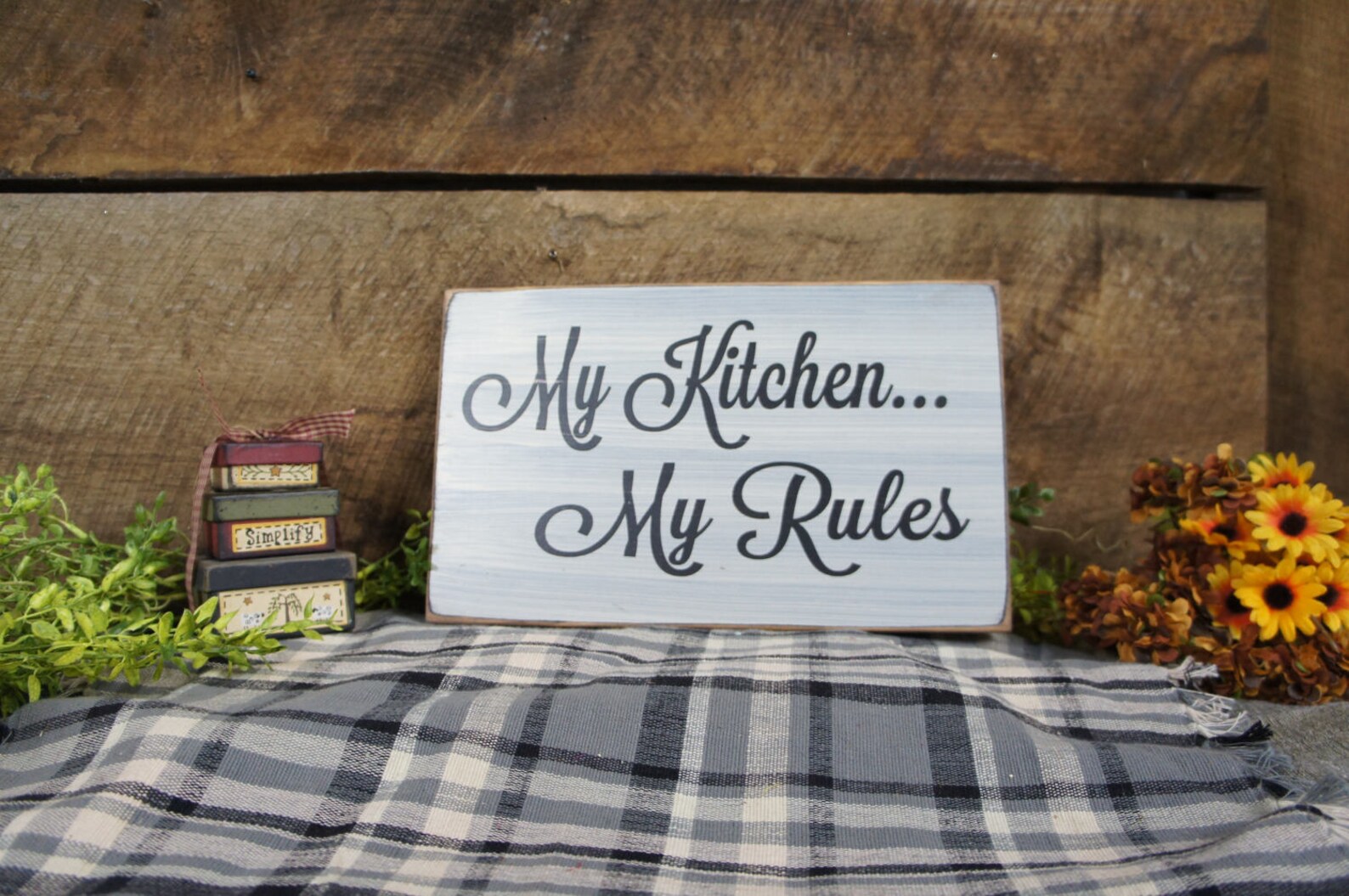 My Kitchen My Rules Kitchen Decor Sign. Great Sign for a Chef - Etsy