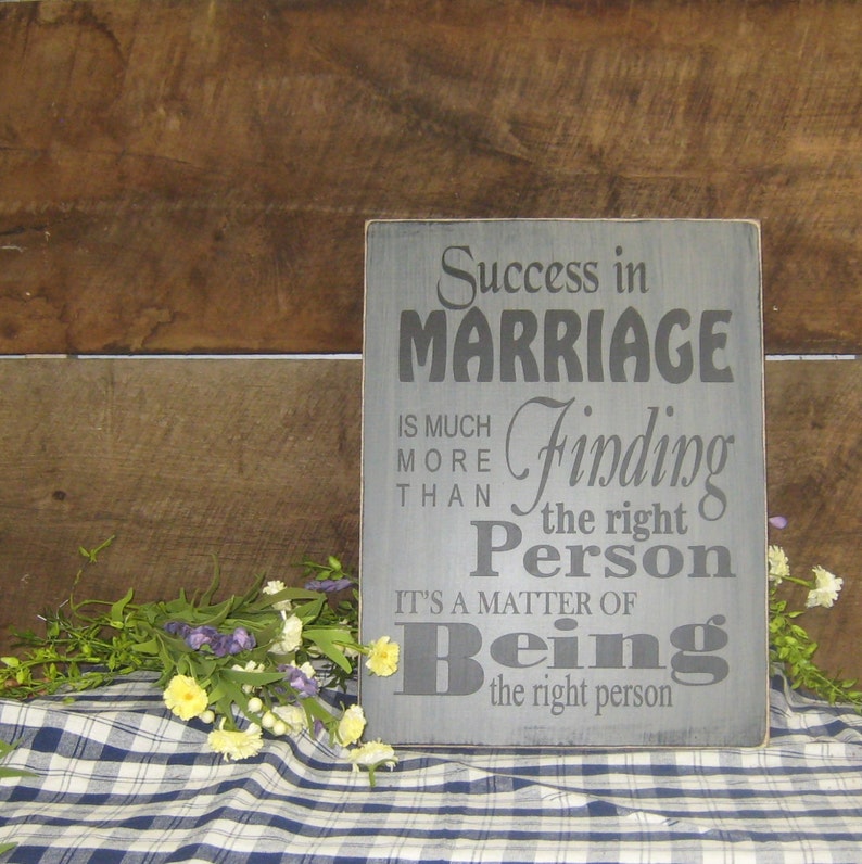 Rustic Subway Marriage Sign Success in marriage is much more | Etsy