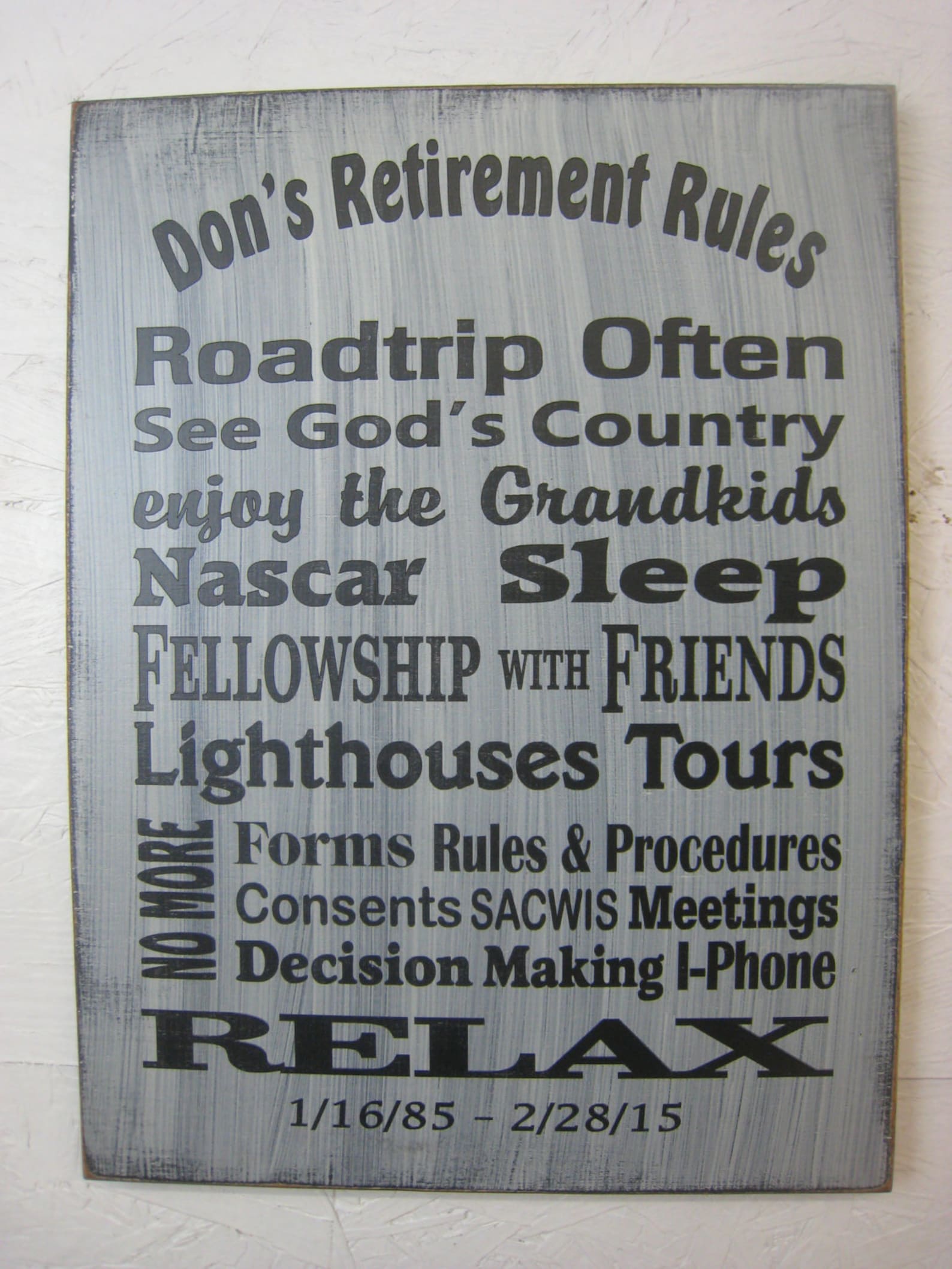 Retirement Sign Rustic & Classy Personalized Gift for Retiree | Etsy