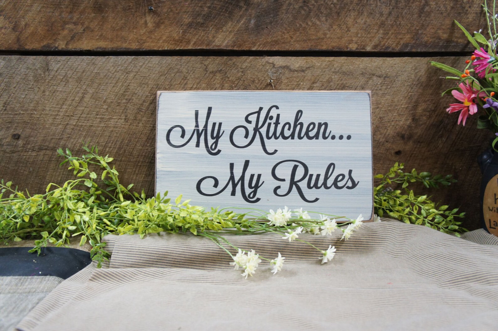 My Kitchen My Rules Kitchen Decor Sign. Great Sign for a Chef - Etsy