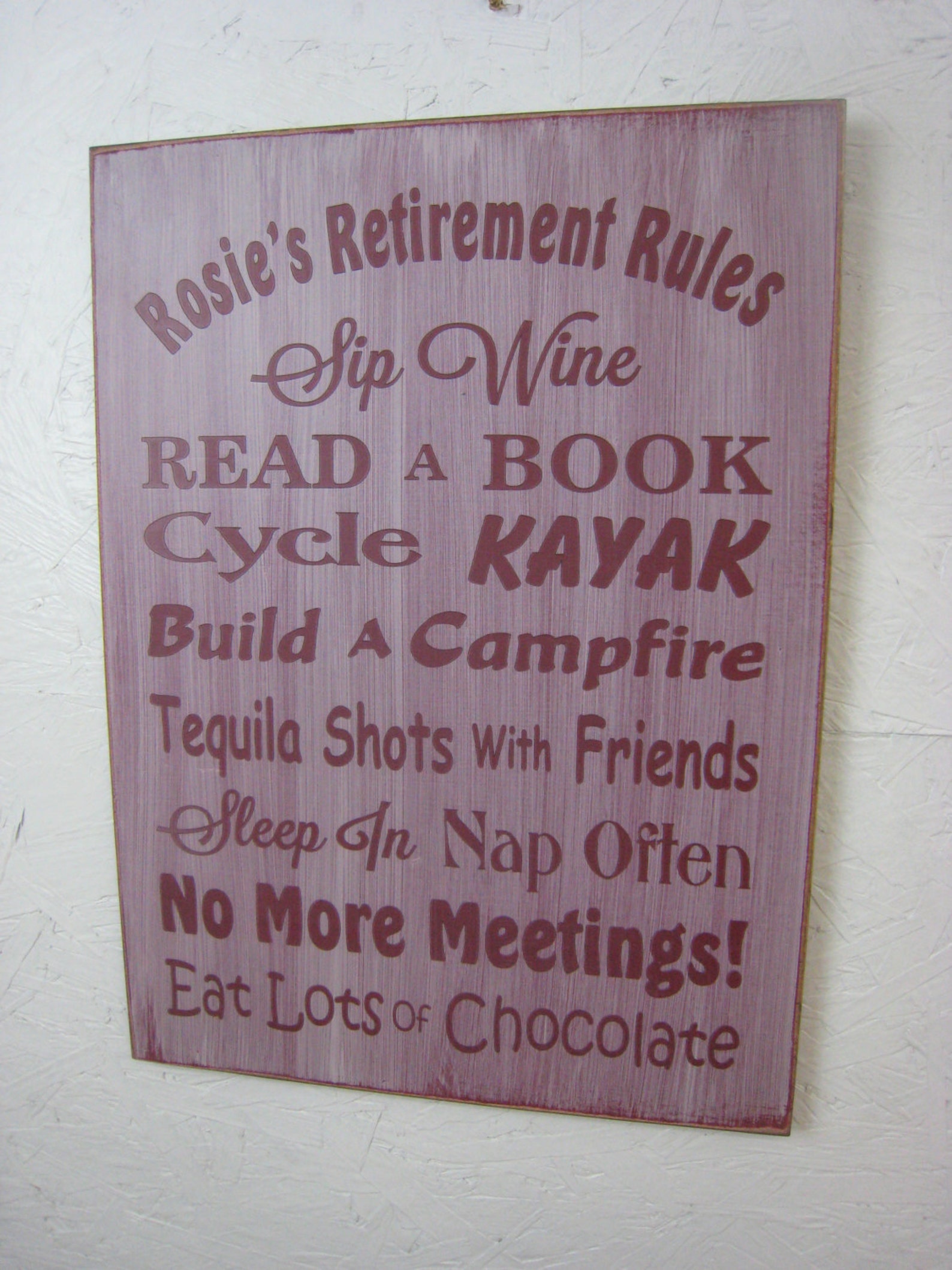 Retirement Sign Rustic & Classy Personalized Gift for Retiree | Etsy