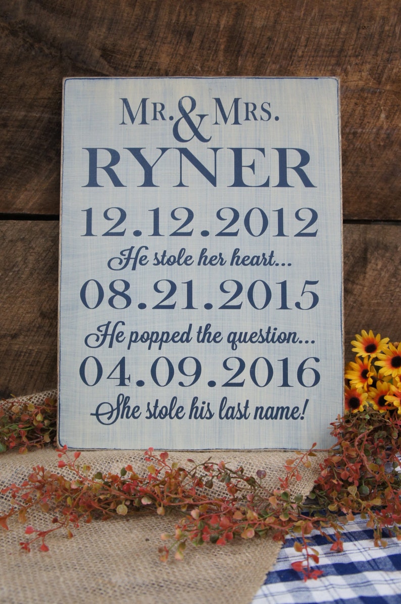 Name & Dates Personalized on This Rustic Wedding or - Etsy