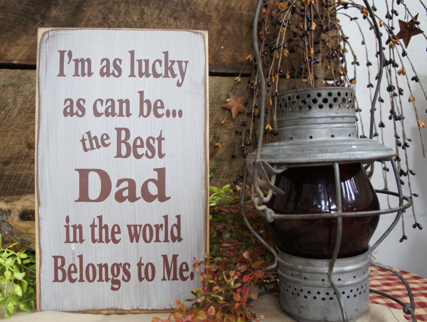 I'm as lucky as can be...the Best Dad in the world Belongs | Etsy