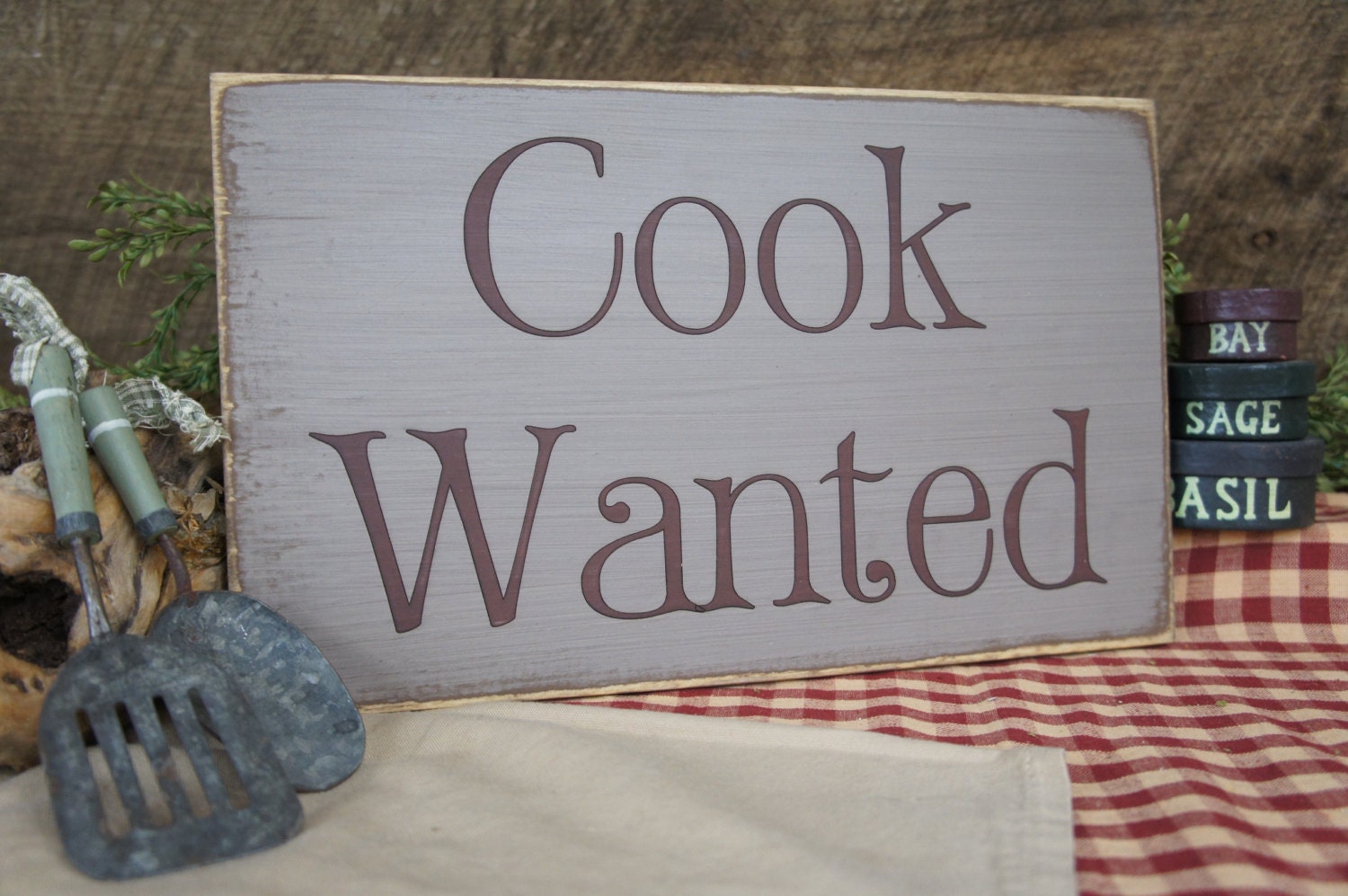 Cook Wanted Kitchen Sign Rustic Style Great Sign for the | Etsy