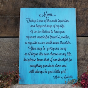 Mother of the Bride. Wonderful Sign for Your Mom on Your Special ...