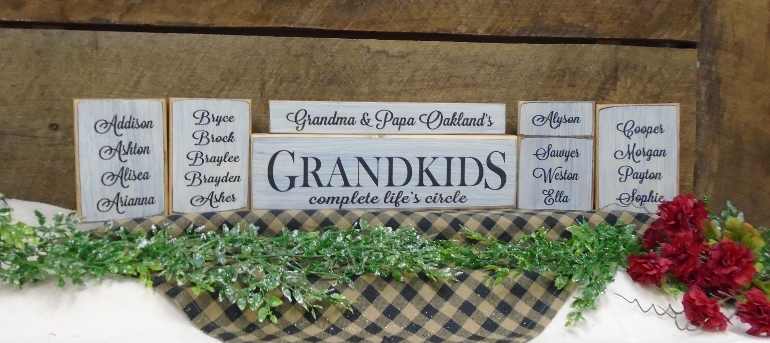 Grandparents Gifts Personalized Grandparents Decor 4pc | Etsy