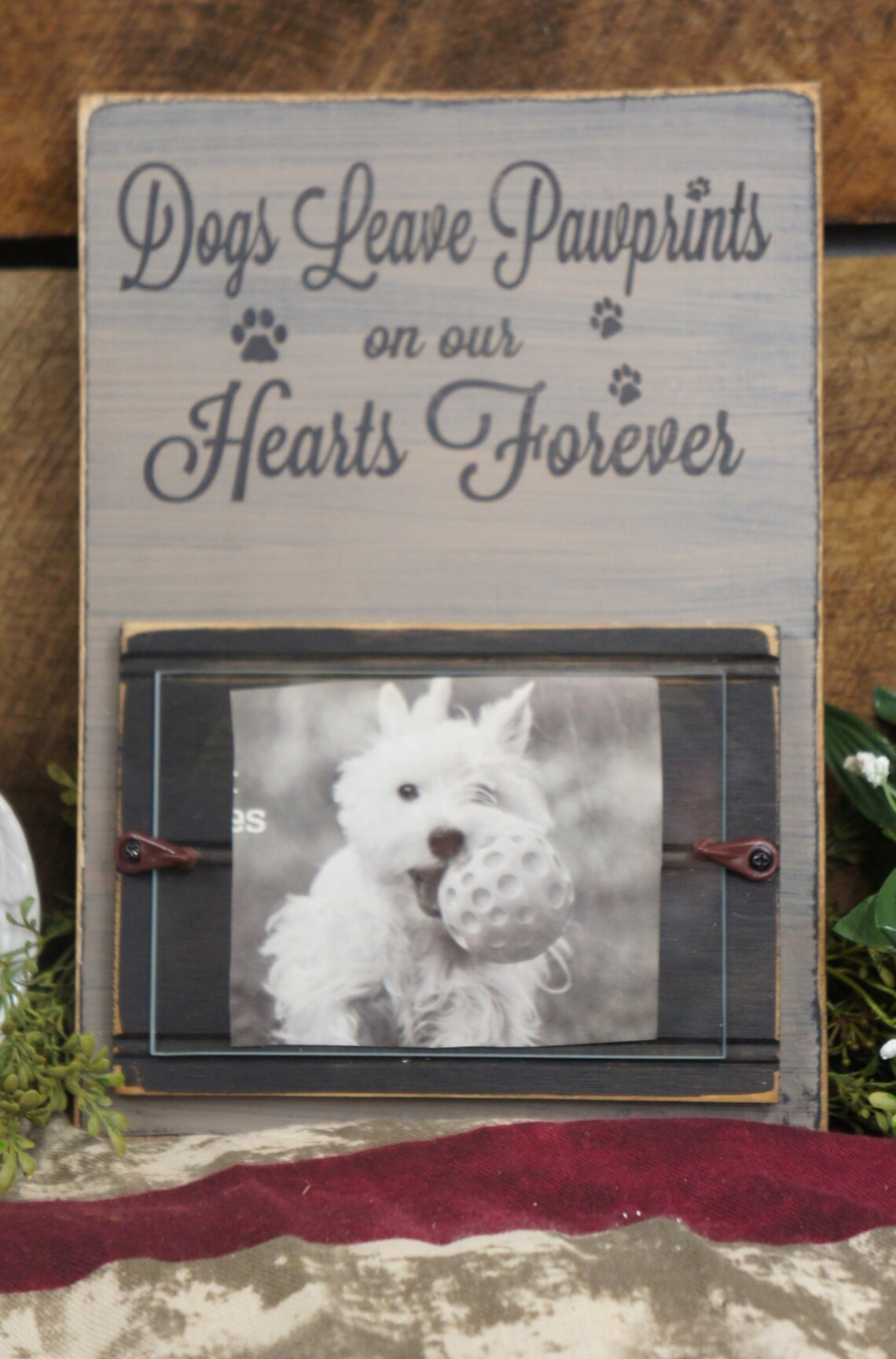 Dogs Leave Pawprints on Our Hearts Forever Pawprints Add - Etsy