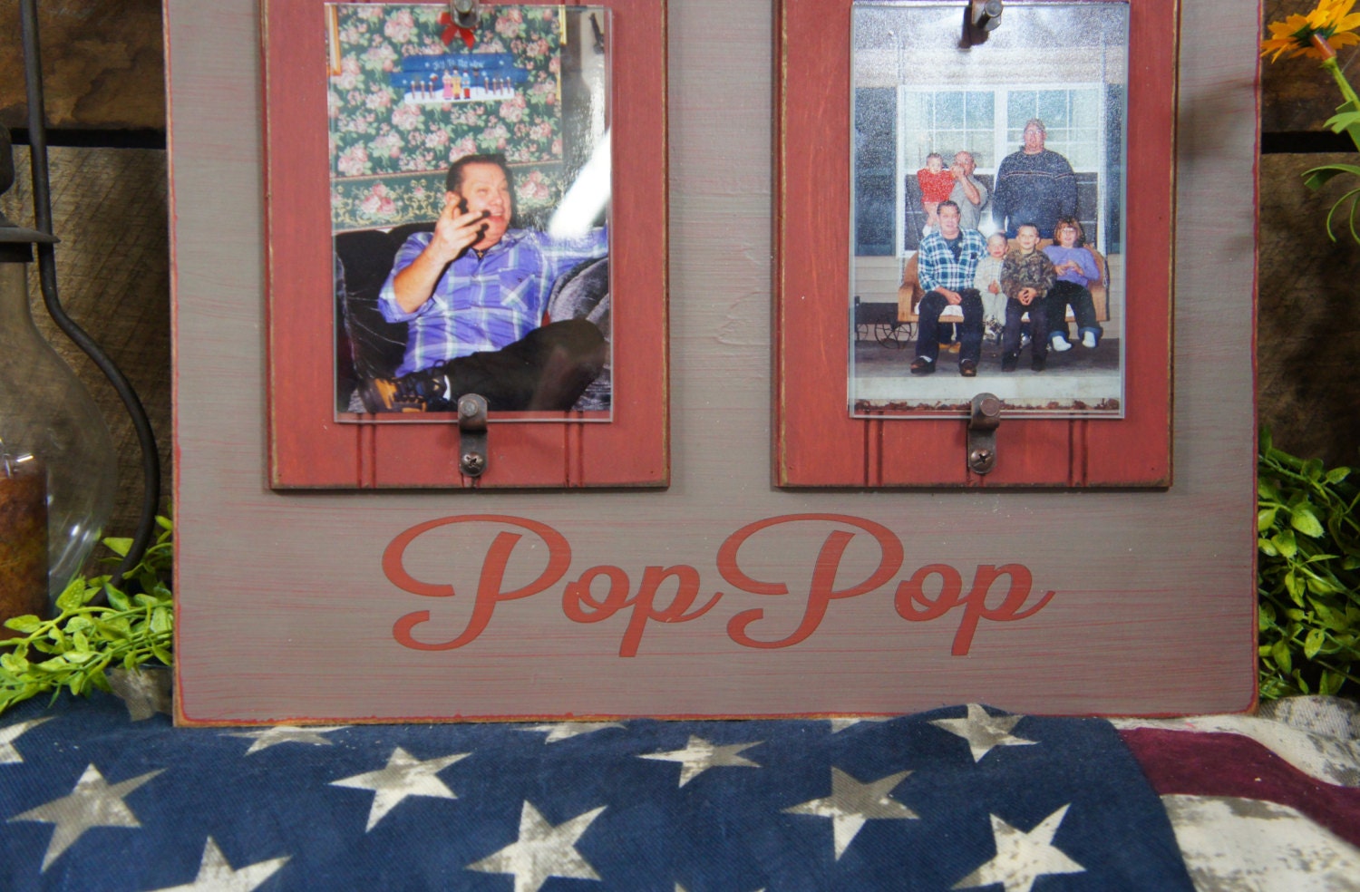 Only Great Dads get promoted to Pop Pop Rustic Picture Frame. | Etsy