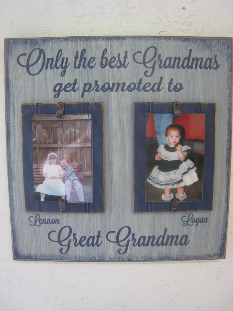 Only The Best Grandmas Get Promoted To Great Grandma 16x16 Etsy