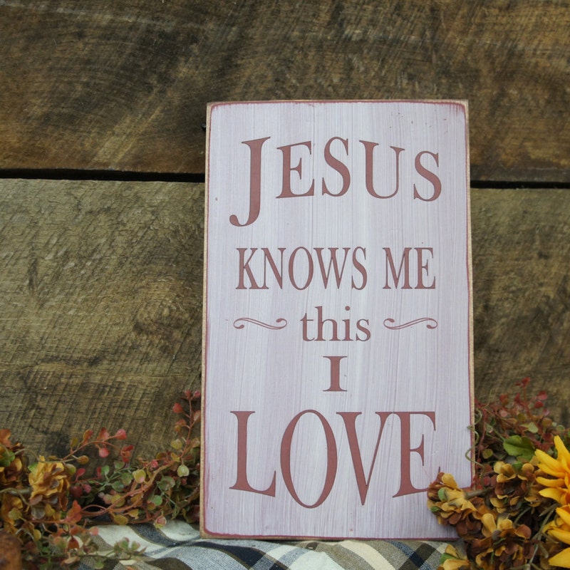 Jesus Loves Me Sign - Etsy