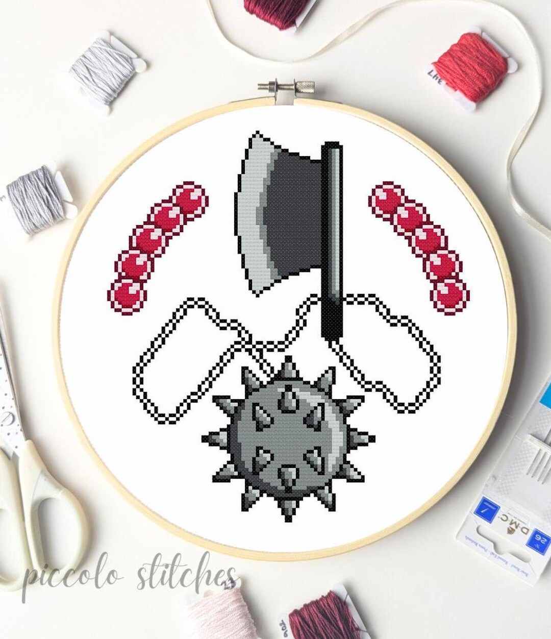 Stone Pillar Sword | Cross Stitch Pattern Digital PDF | Stone Breathing ...