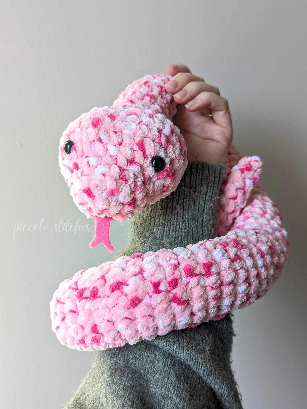 Crochet Snake Plushie Handmade Amigurumi Snake, Python, Boa Spotted ...