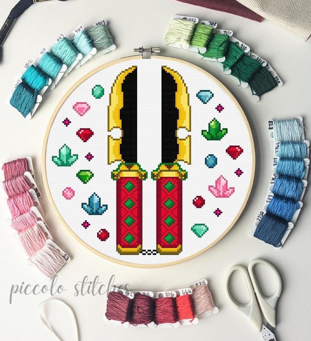 Sound Pillar Sword | Cross Stitch Pattern Digital PDF | Sound Breathing ...