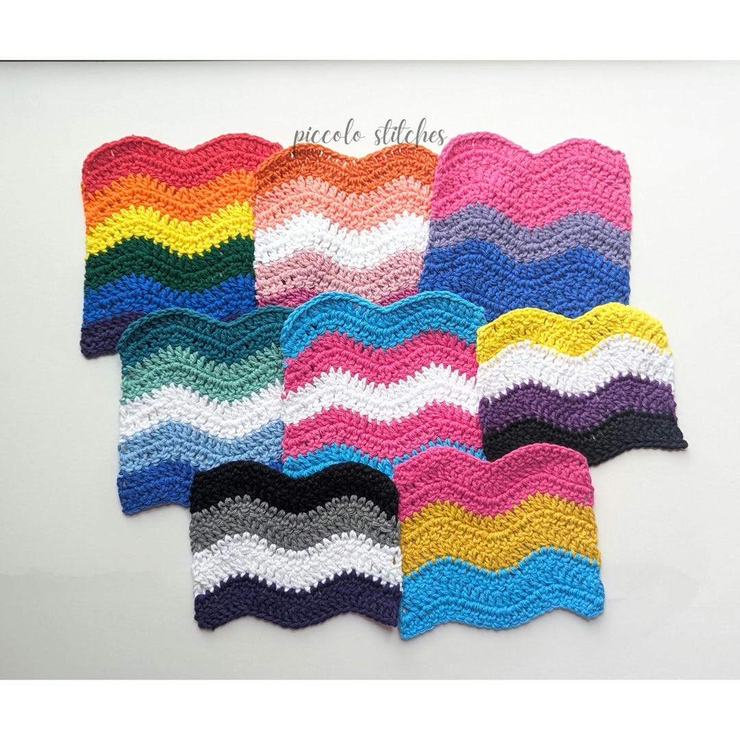 Handmade Crochet Pride Flag: Made to Order With 100% Organic Cotton ...