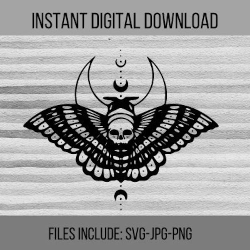 Gothic Moth Svg - Etsy