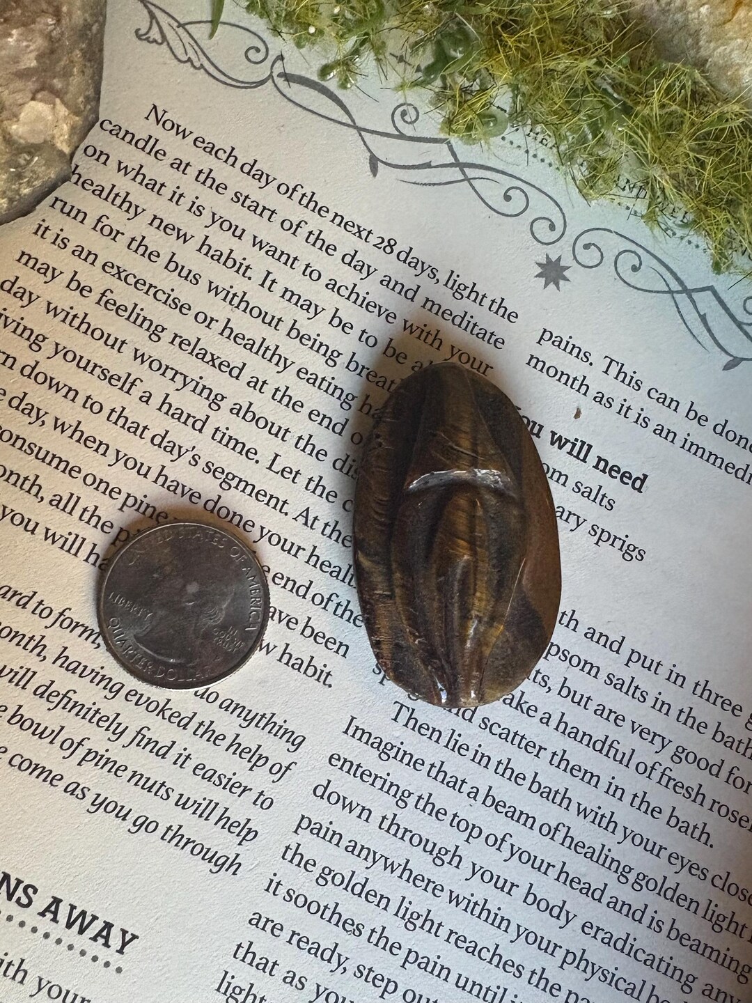 Tiger’s Eye “source of Life” Yoni Carving Set | Divine Feminine Crystal ...