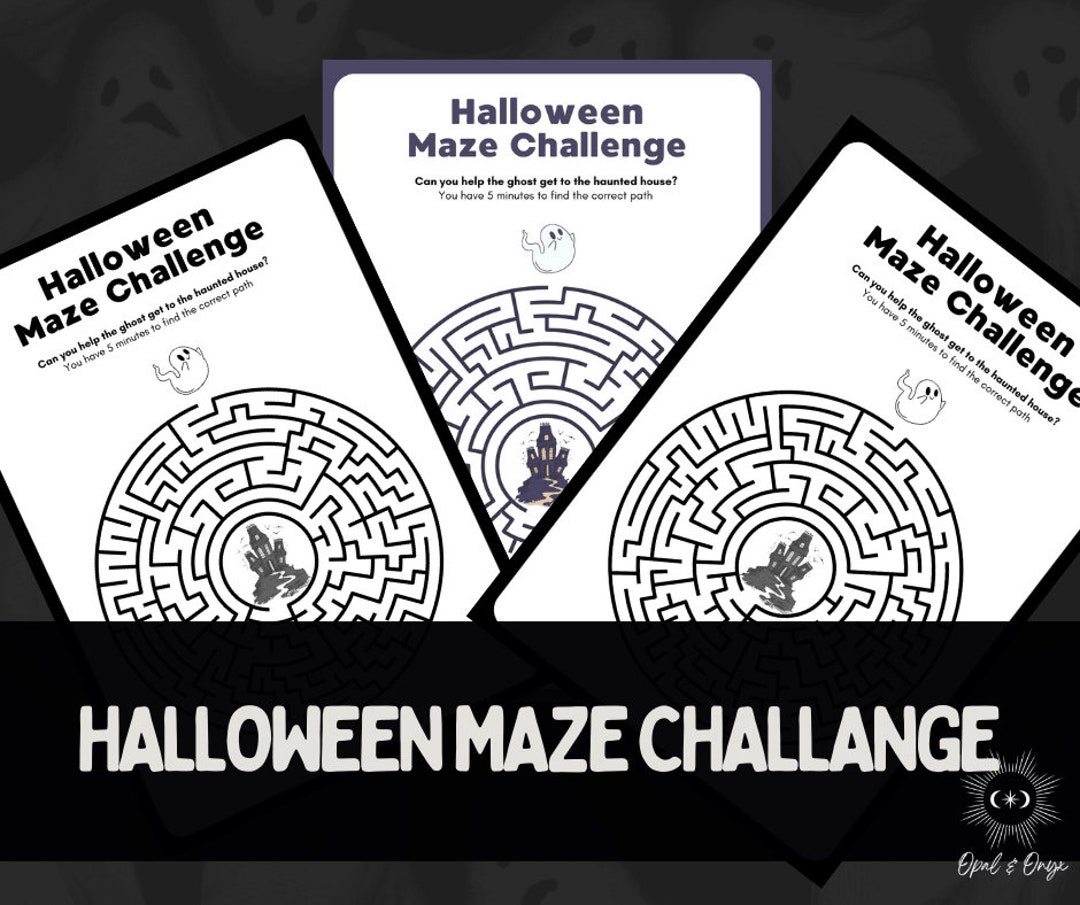 Halloween Maze Activity Page for Kids, PDF Printabele, Halloween ...