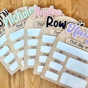 First Day of School Sign Personalized Interchangeable Names Back to ...