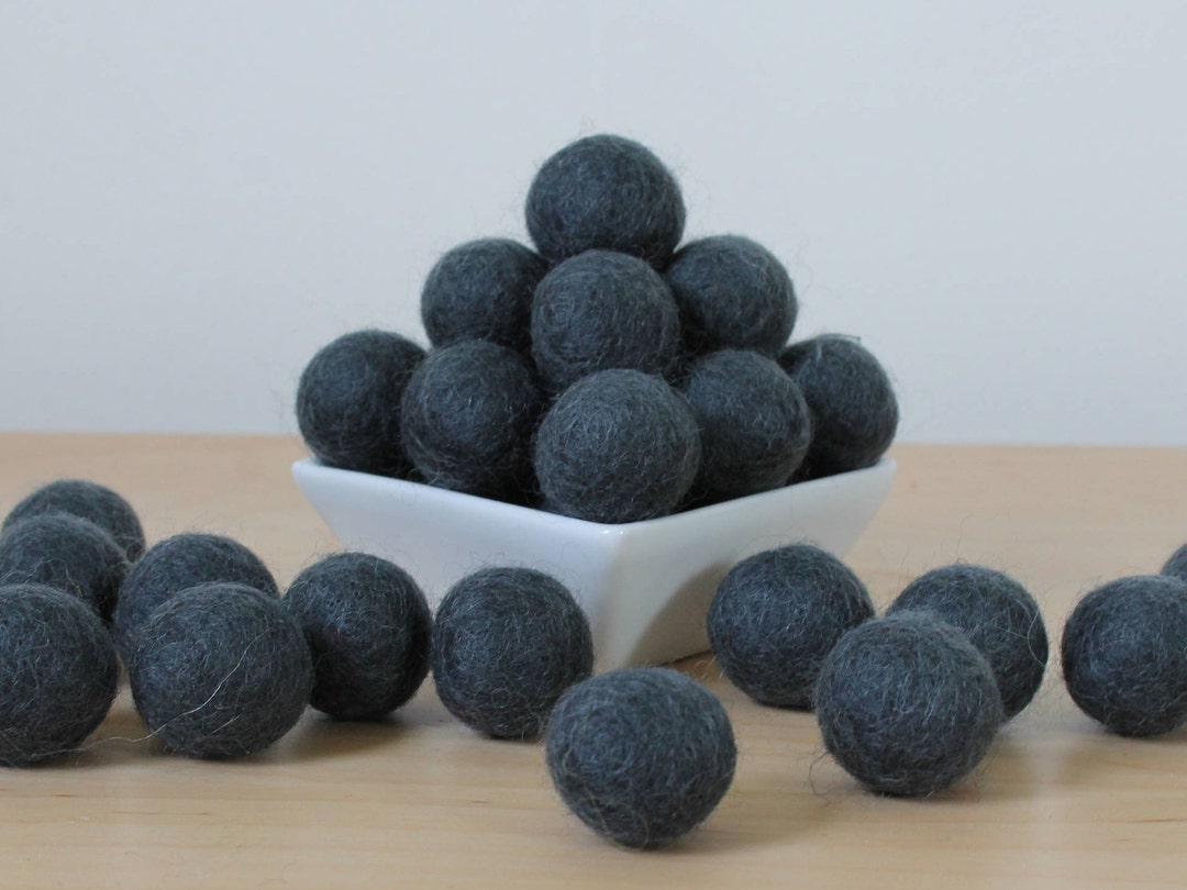 Felt Balls: SLATE, Felted Balls, DIY Garland Kit, Wool Felt Balls, Felt ...